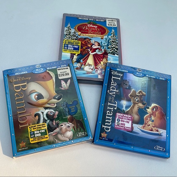 Disney | Accessories | Disneys Bundle Of Three Blue Ray Dvds | Poshmark